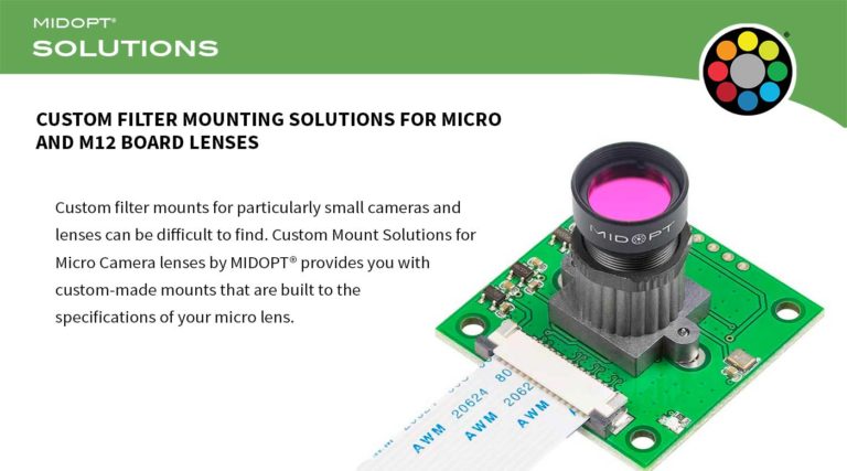 MidOpt® Filter Mounts for m12 Board Lenses Micro Cameras